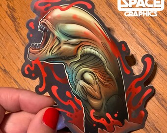 Alien Xenomorph Vinyl Sticker | Etsy