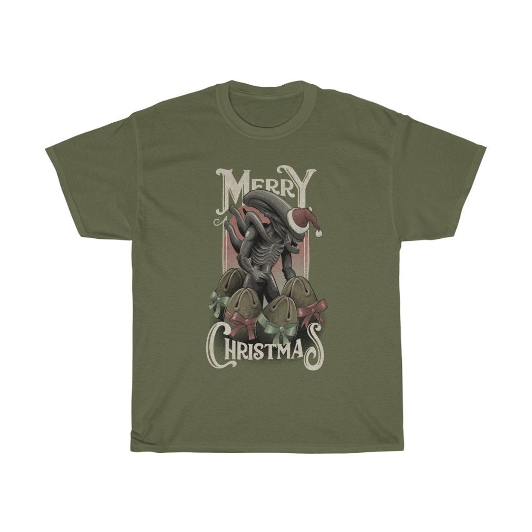 Mens Alien Movie Xenomorph Christmas Holiday Tshirt - Etsy
