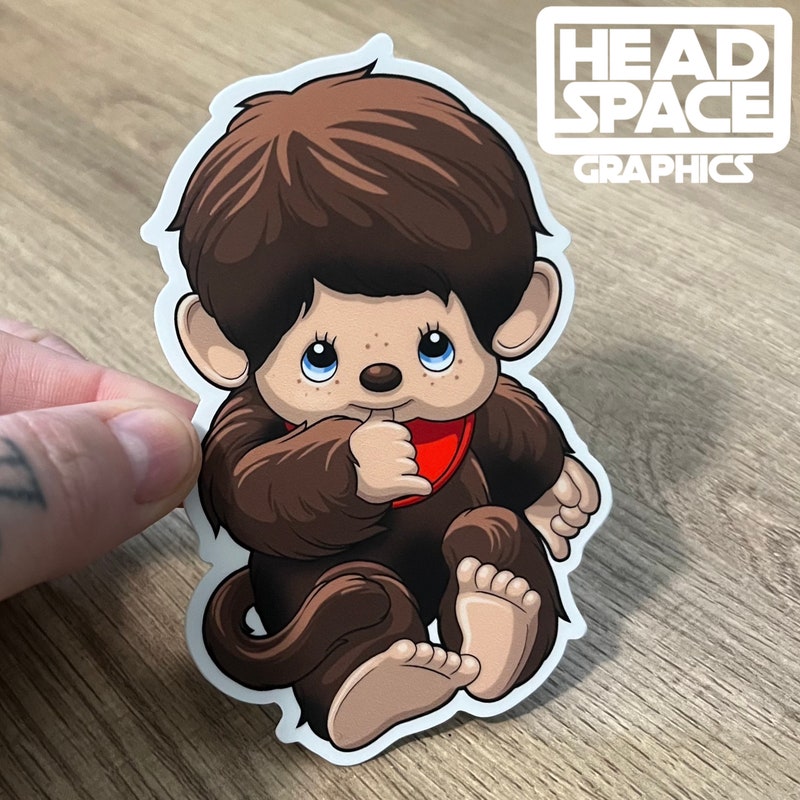 Monchhichi Vinyl Stickers - Etsy