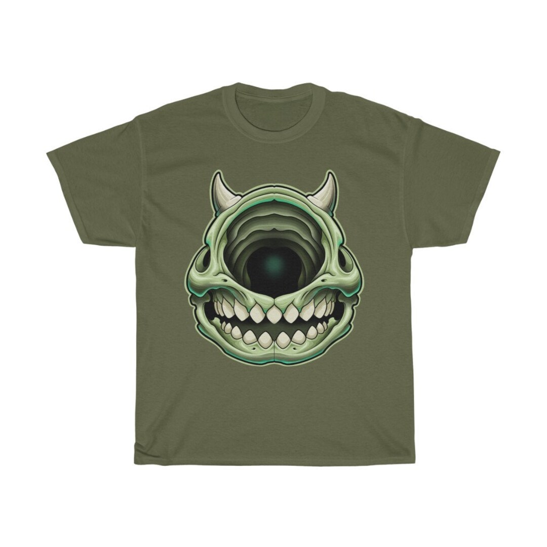 Buy Mens Monsters Inc Mike Wazowski Skull Tshirt Online in India - Etsy