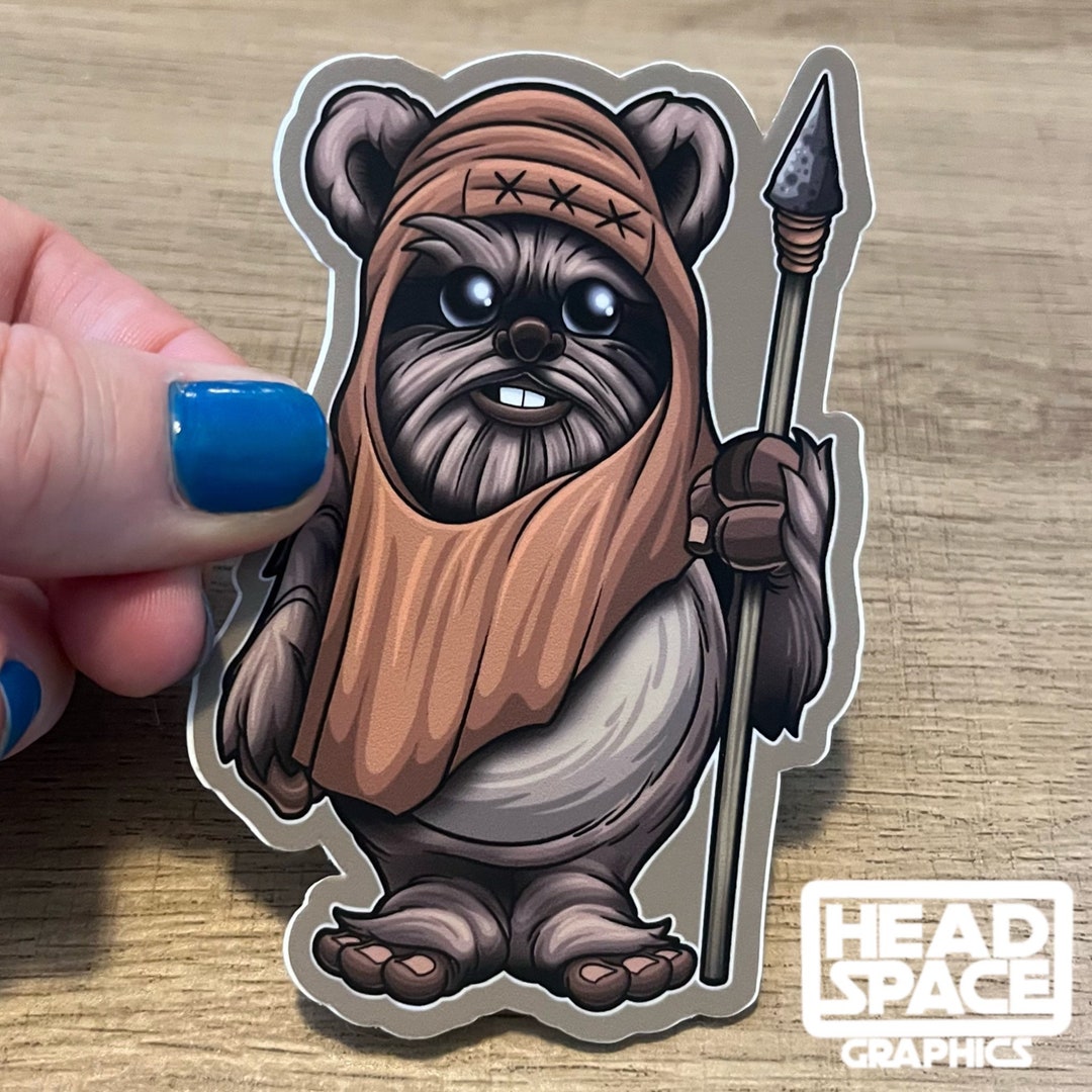 Star Wars Ewok Vinyl Sticker - Etsy