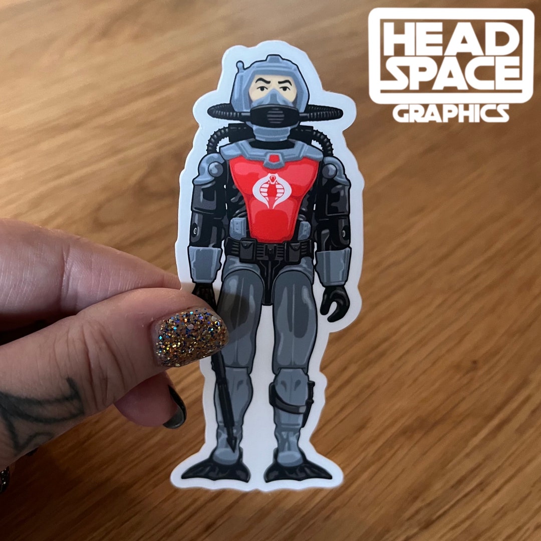 GI Joe Cobra Frogman EELS Action Figure Vinyl Decal - Etsy
