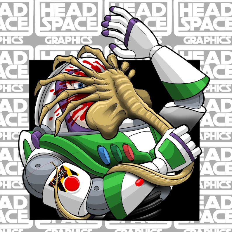 Toy Story Buzz Lightyear Inspired Alien Facehugger Horror - Etsy