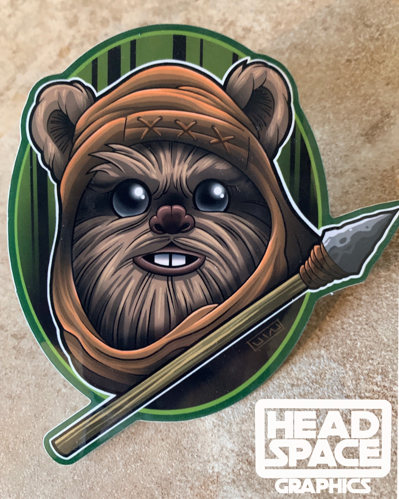 Star Wars Ewok Vinyl Sticker | Etsy