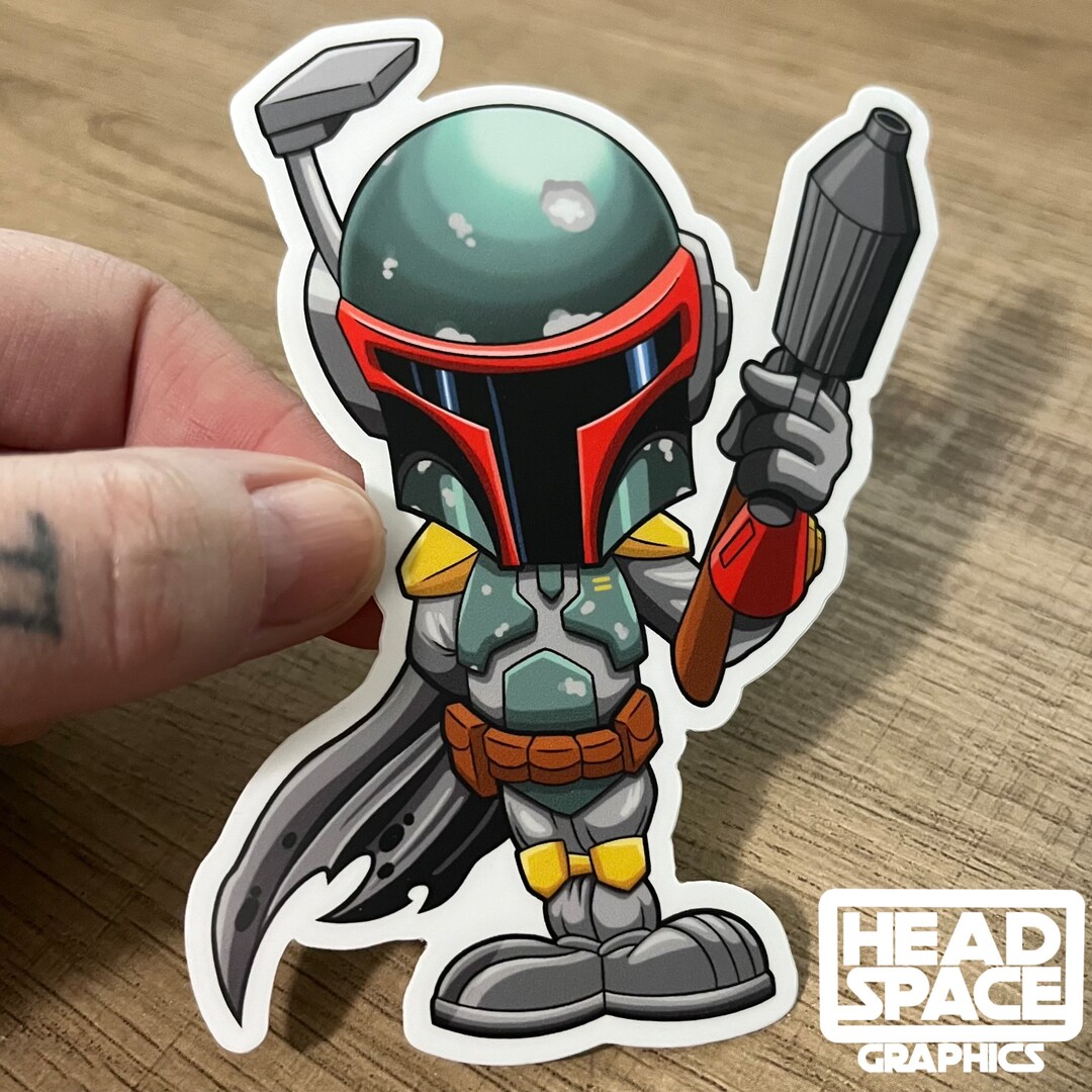 Star Wars Boba Fett Vinyl Sticker - Etsy