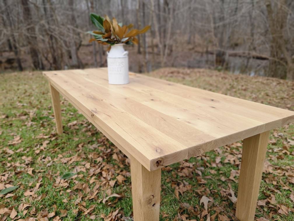 White Oak Dining Table mission Style Table modern Traditional Etsy