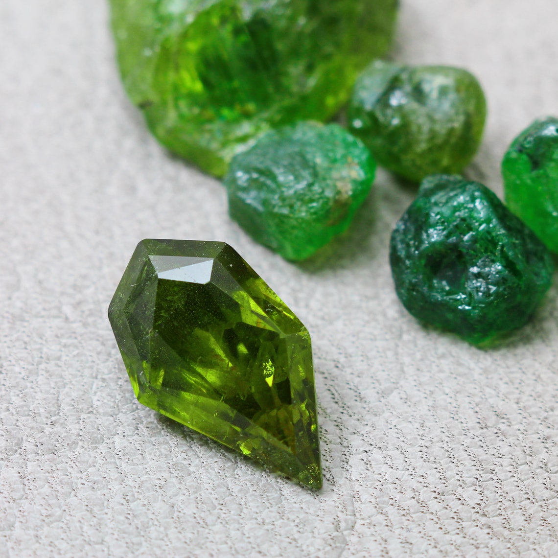 Green Mali Garnet Andradite Grossular 4.82ct 14.5х8.3х6.2mm | Etsy