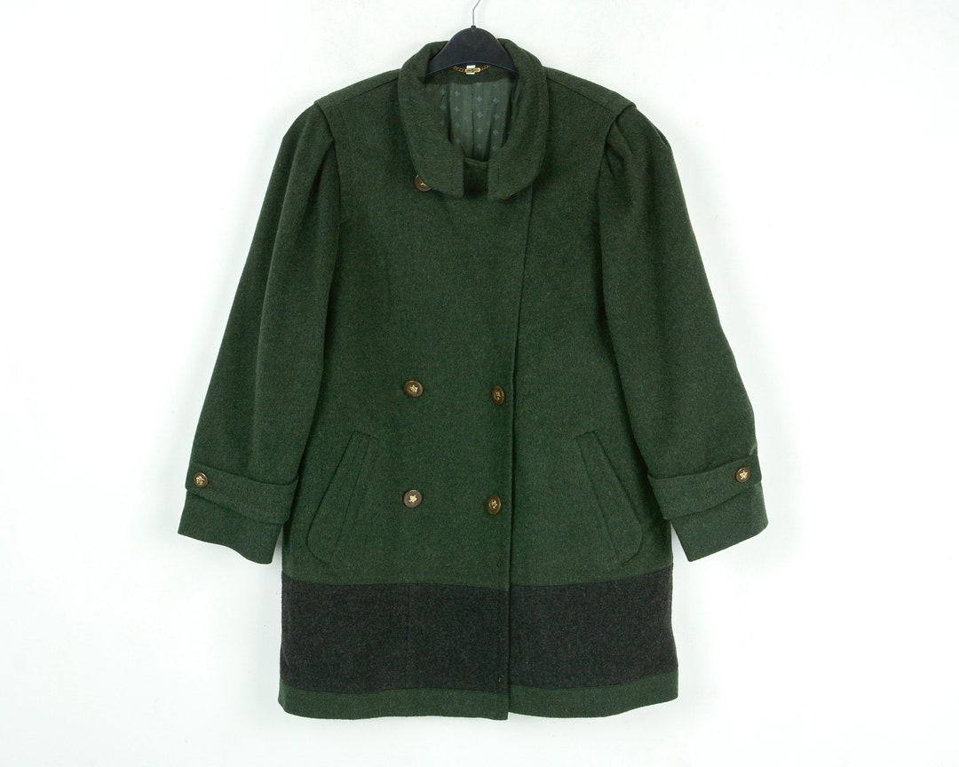 Vintage TIROLER LODEN Your Sixth Sense C&A Women M Wool Over Coat ...