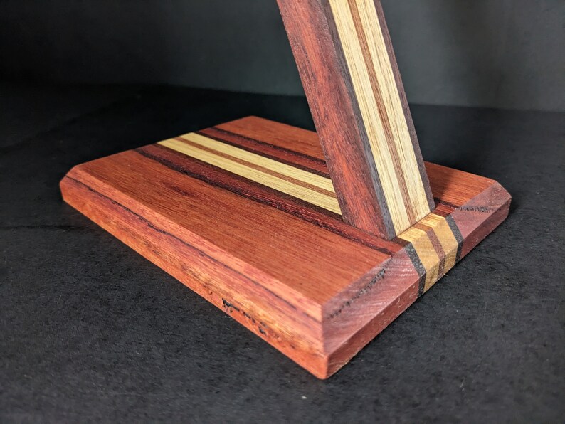 Jarrah and Tasmanian Oak Wood Handcrafted Headphone Stand With Inlay ...