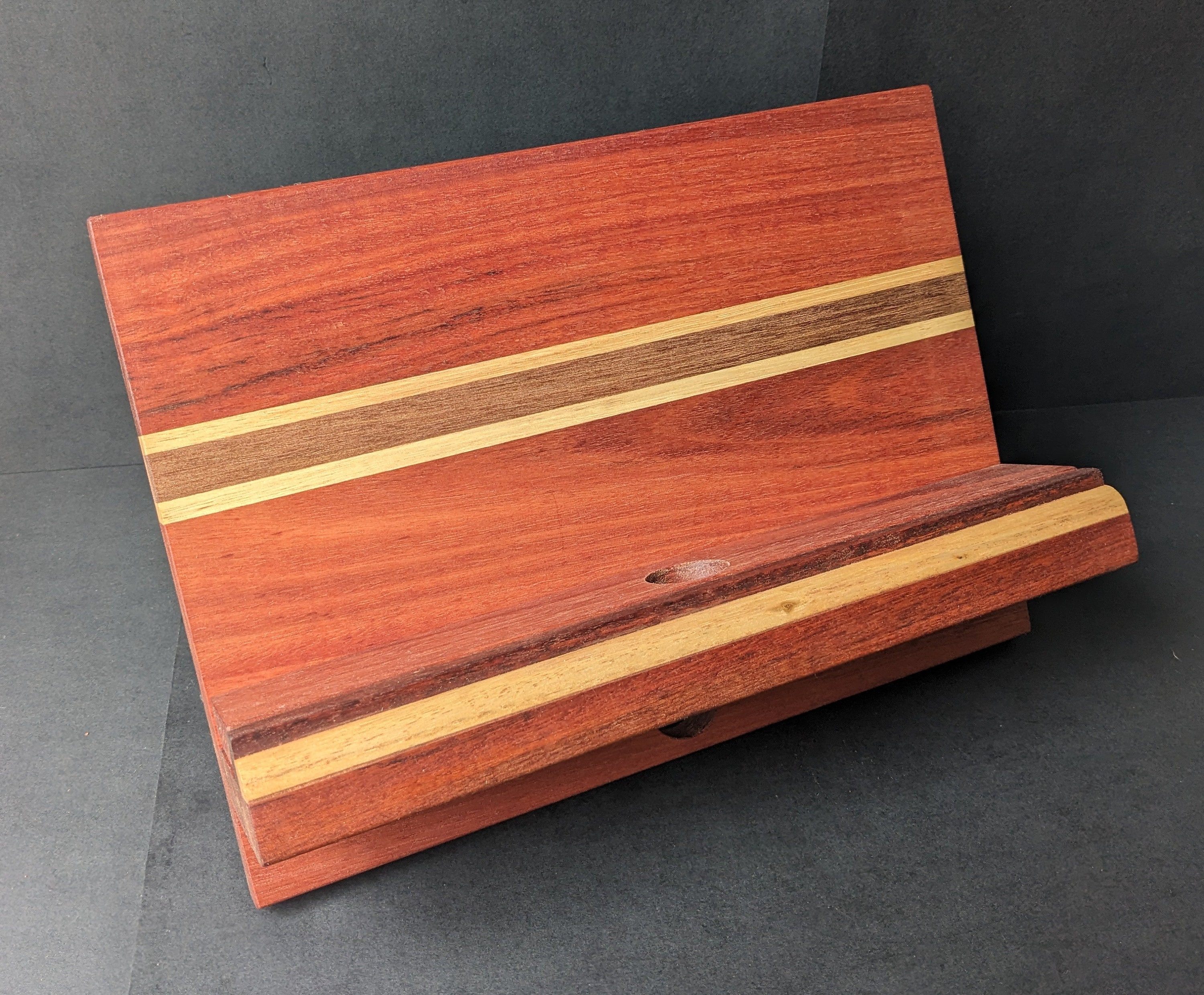 Handcrafted Jarrah, Tasmanian Oak and Meranti Wood Book Stand / Tablet ...