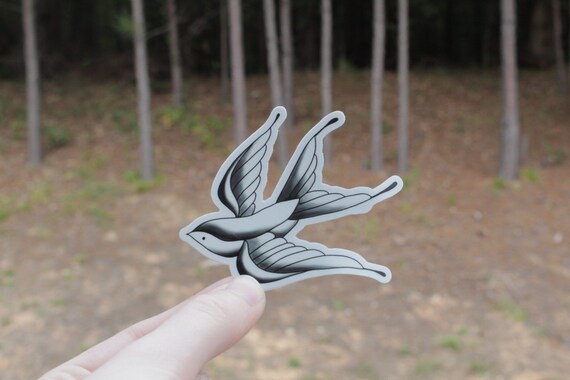 Weatherproof Swallow Sticker - Etsy