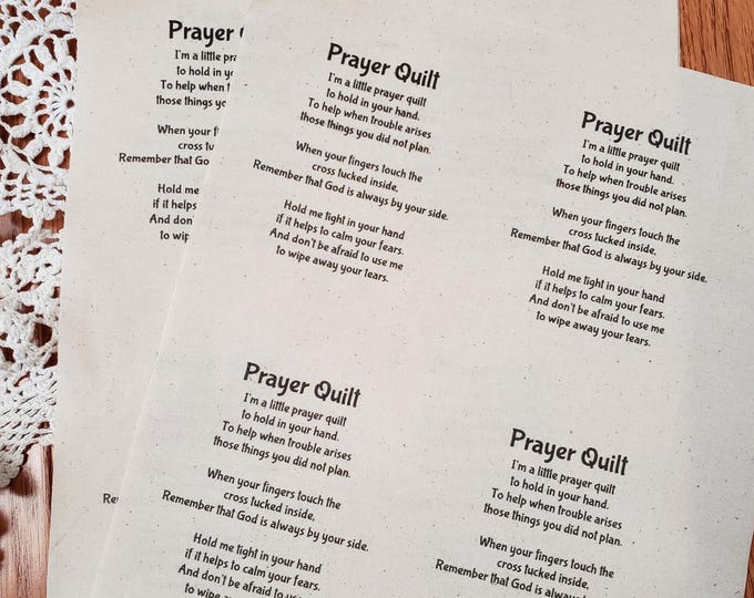 Prayer Quilt Poem, DIY Prayer Quilt Supplies, Prayer Quilt Saying - Etsy