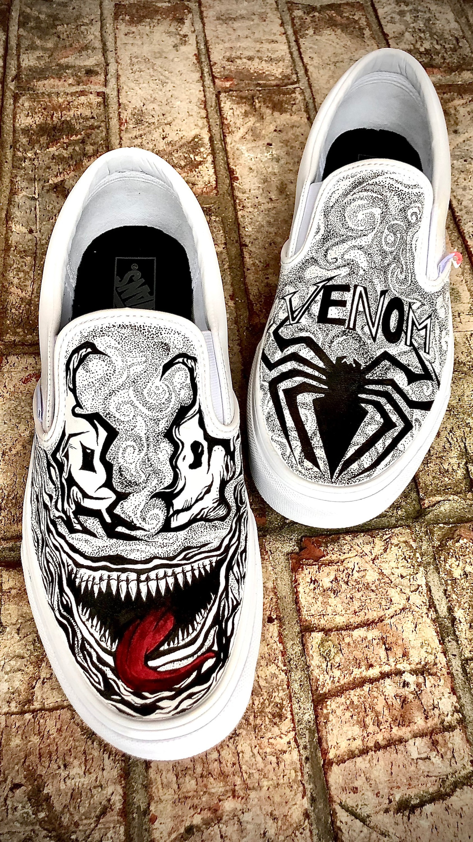 Custom Marvel Venom Vans - Etsy