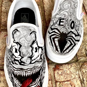 Custom Marvel Venom Vans - Etsy