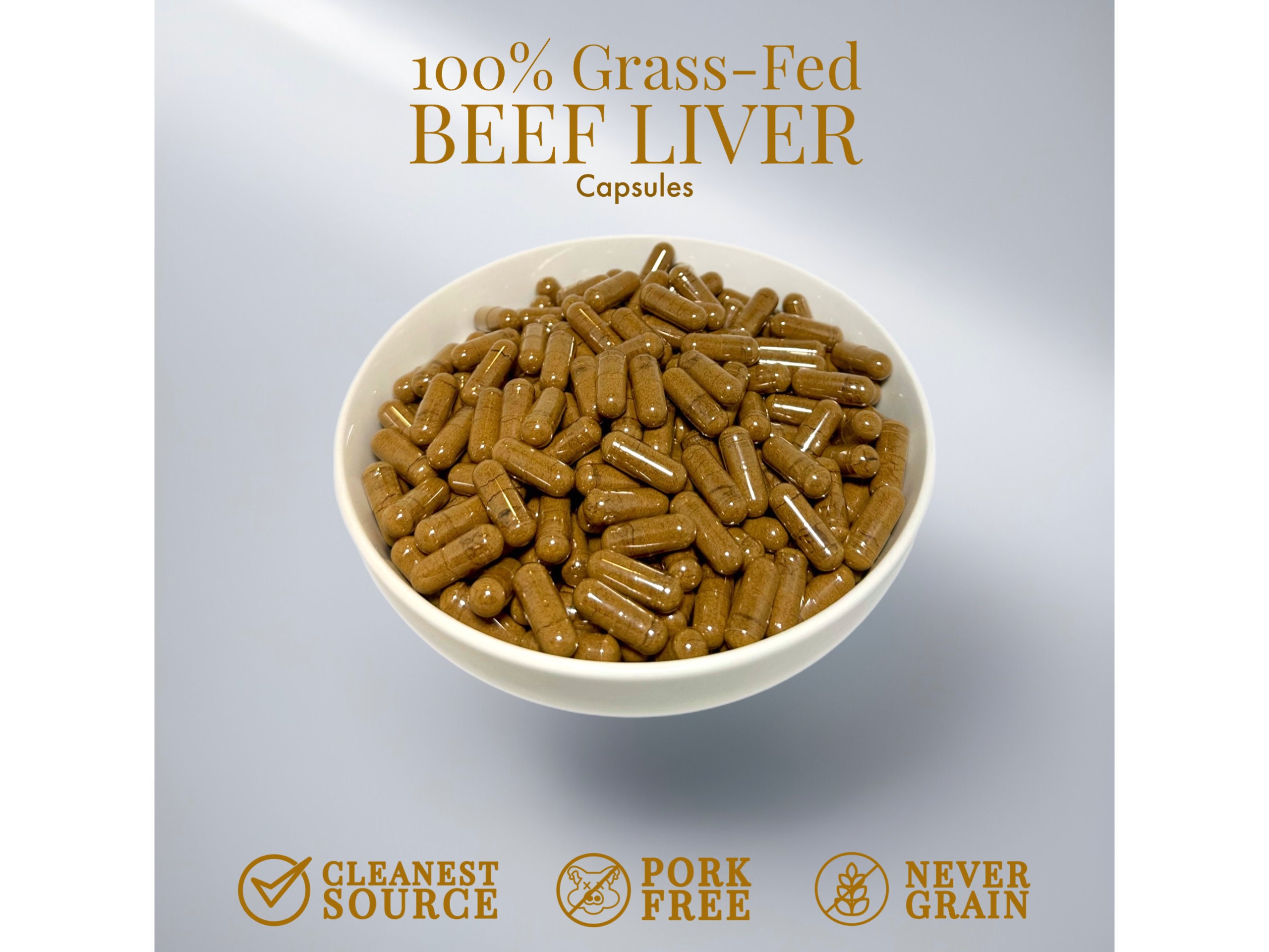 Premium Beef Liver Capsules - 100% Grass Fed, No Grain - Nutrient Rich ...