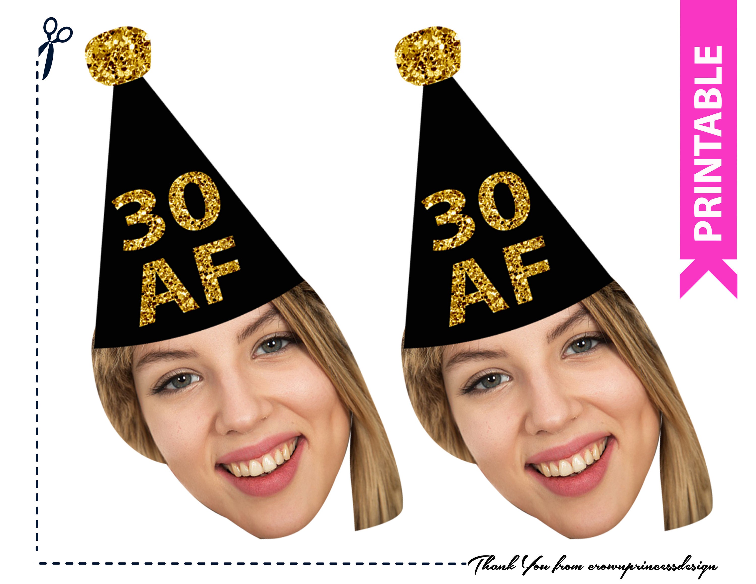 30th Printable Birthday Banner, - Etsy