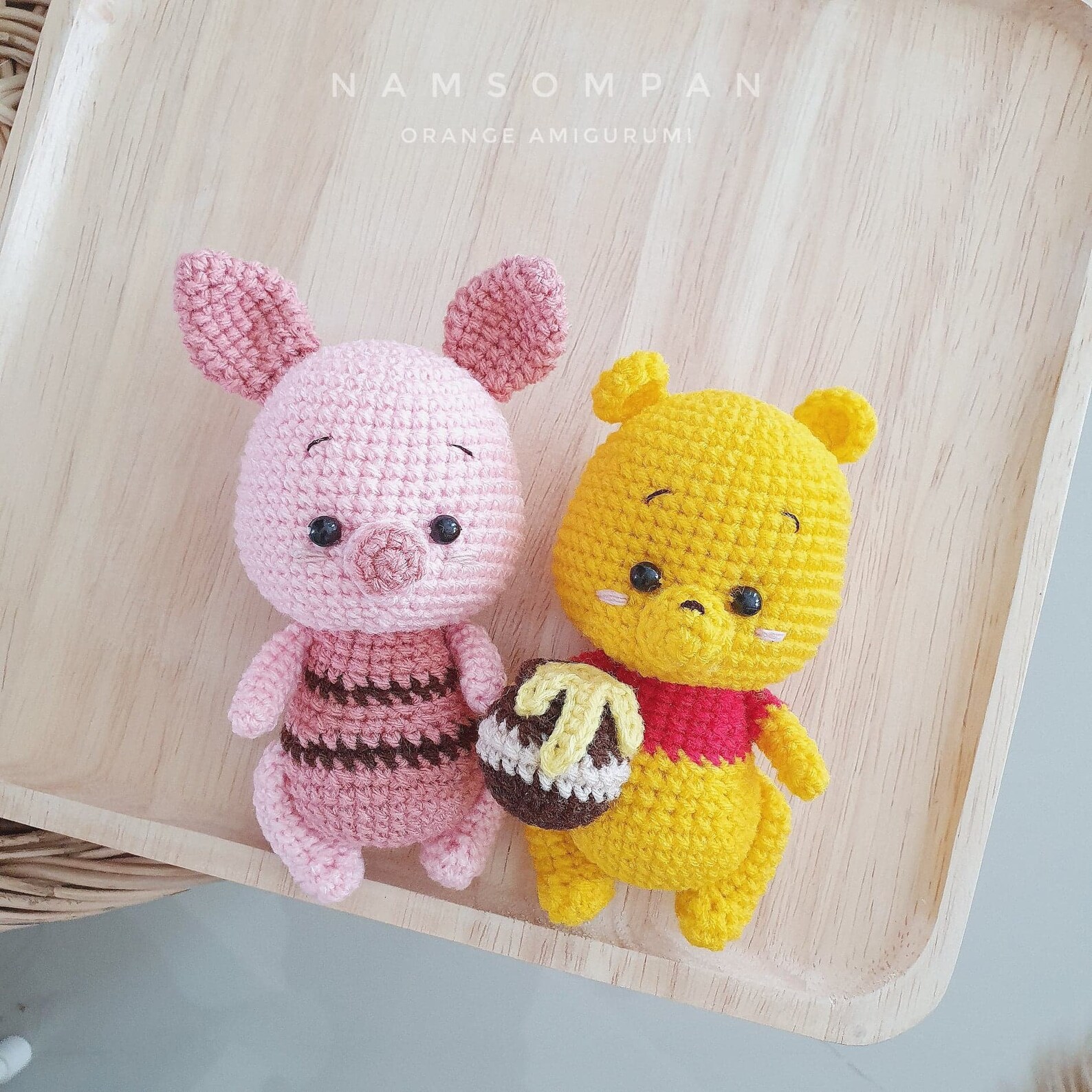 PDF Pattern-crochet Amigurumi | Pooh Bear & Piglet Pig Pattern Digital ...
