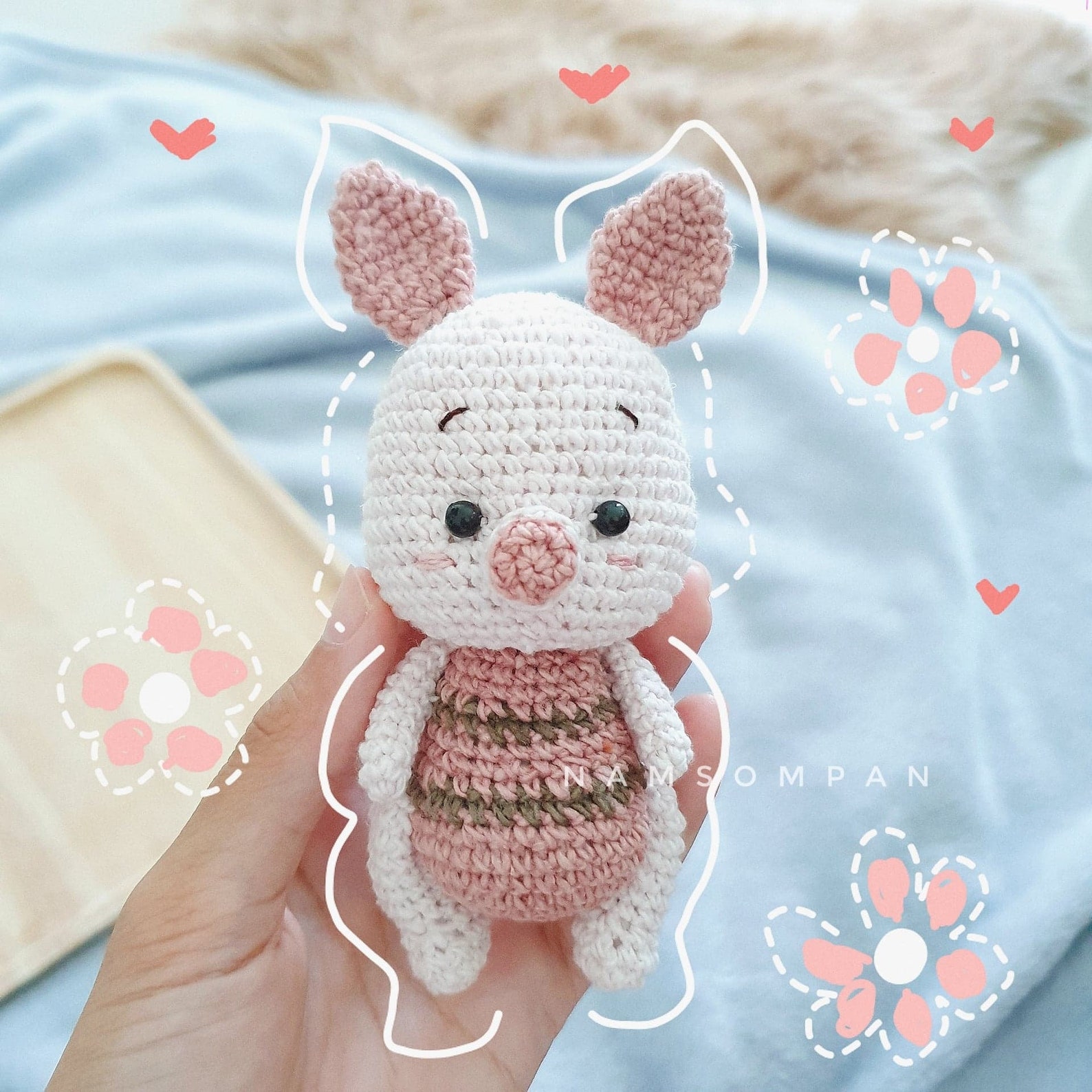 PDF Pattern-crochet Amigurumi | Pooh Bear & Piglet Pig Pattern Digital ...