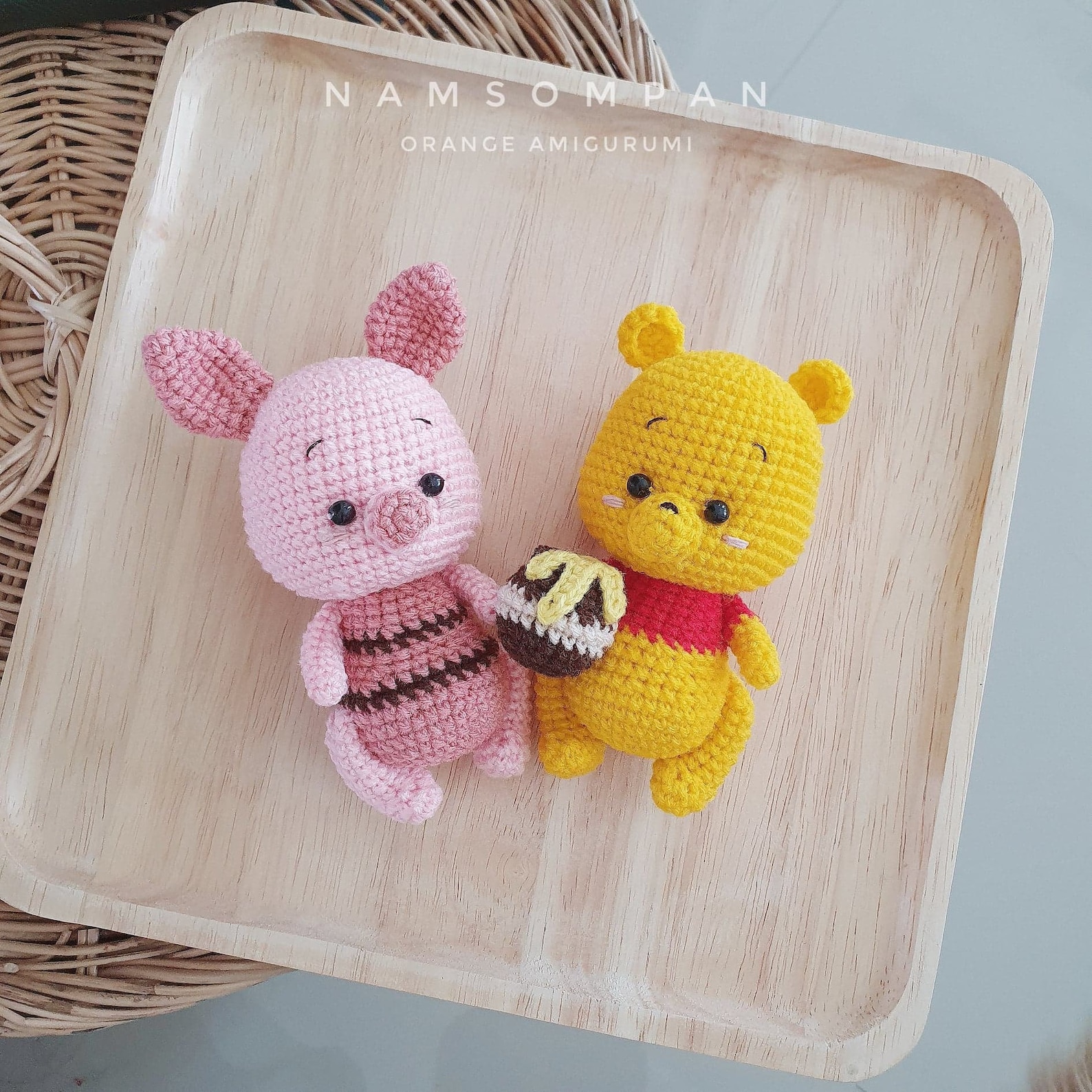 PDF Pattern-crochet Amigurumi | Pooh Bear & Piglet Pig Pattern Digital ...