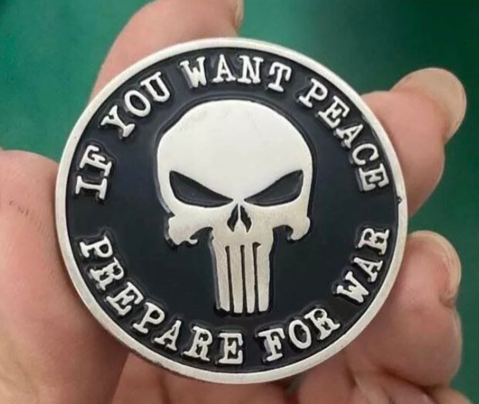 Punisher Challenge Coin Si Vis Pacem Para Bellum - Etsy