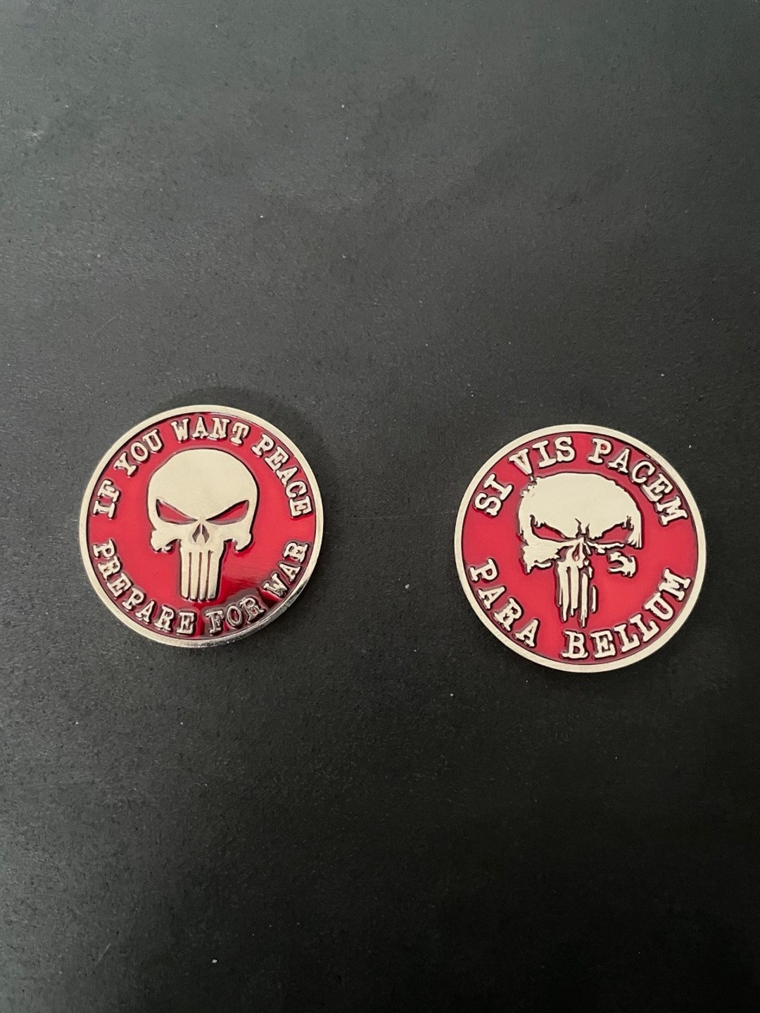 Red Punisher Challenge Coin - Etsy