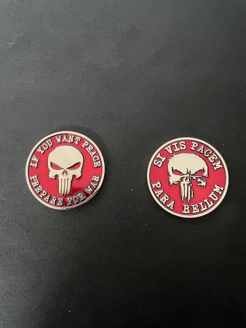 Red Punisher Challenge Coin - Etsy