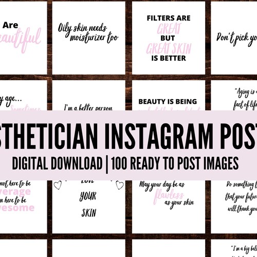 100 Esthetician Instagram Posts Esthetician Instagram - Etsy