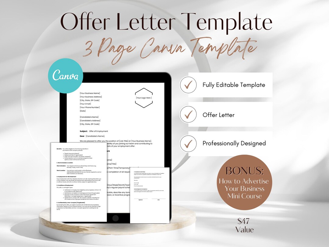 Offer Letter Template, Offer Letter Example, Offer Letter Template for ...