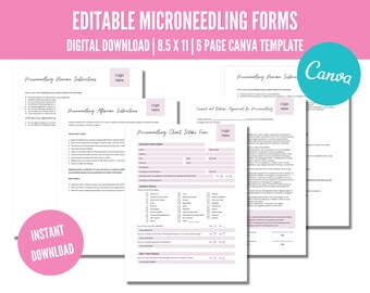 Microneedling Forms - Etsy
