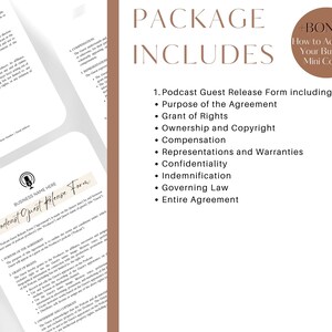 Podcast Guest Release Form Template: Editable Canva Contract - Etsy
