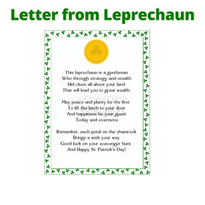 St Patricks Day Scavenger Hunt, Saint Patricks Day Treasure Hunt ...