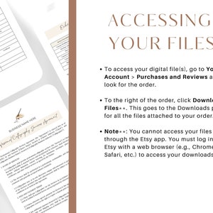 Calligraphy Contract Template, Calligraphy Business, Wedding ...