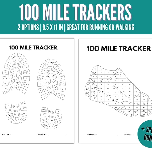 Healthcare 100 Mile Walking Chart - Etsy Australia