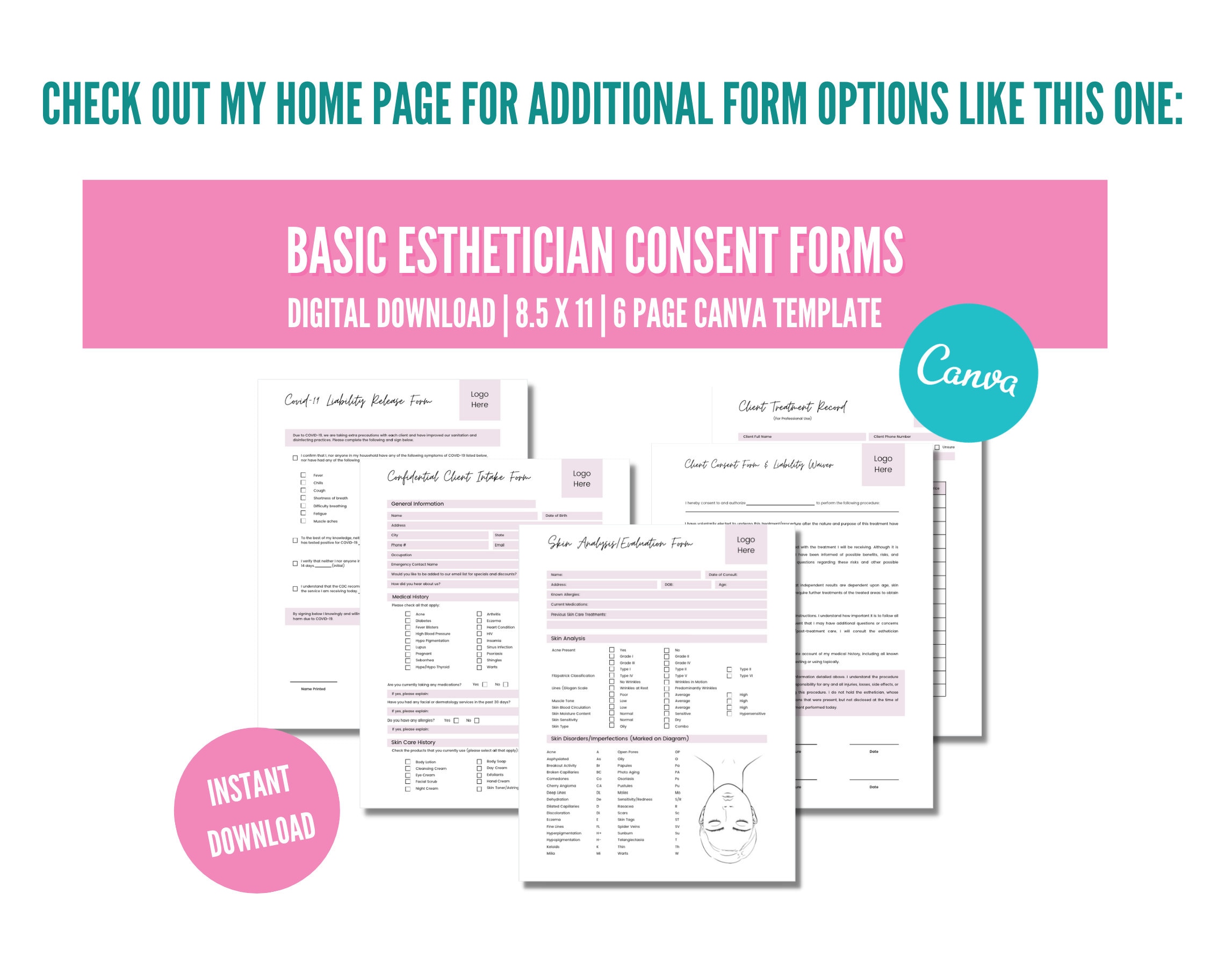 Editable Body Wrap Client Intake Form Aftercare Form Consent - Etsy