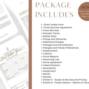 Wedding Florist Contract Template: Editable Canva Floral Agreement ...