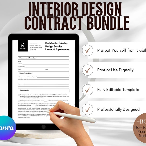 Interior Design Letter of Agreement - Etsy