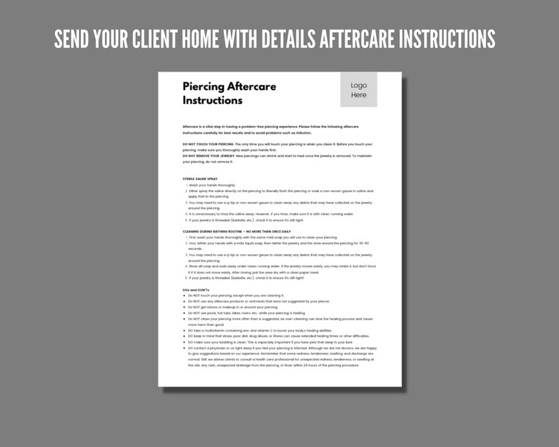 Free Ear Piercing Consent Form