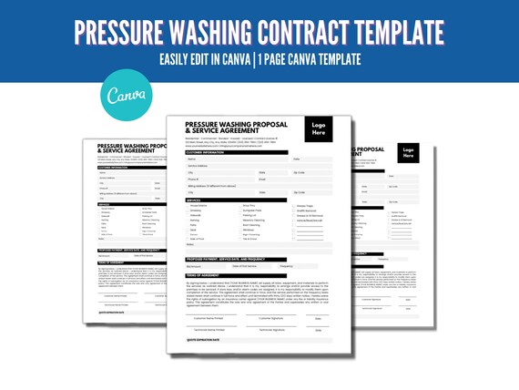 Pressure Washing Contract Template Pressure Washing Proposal Template