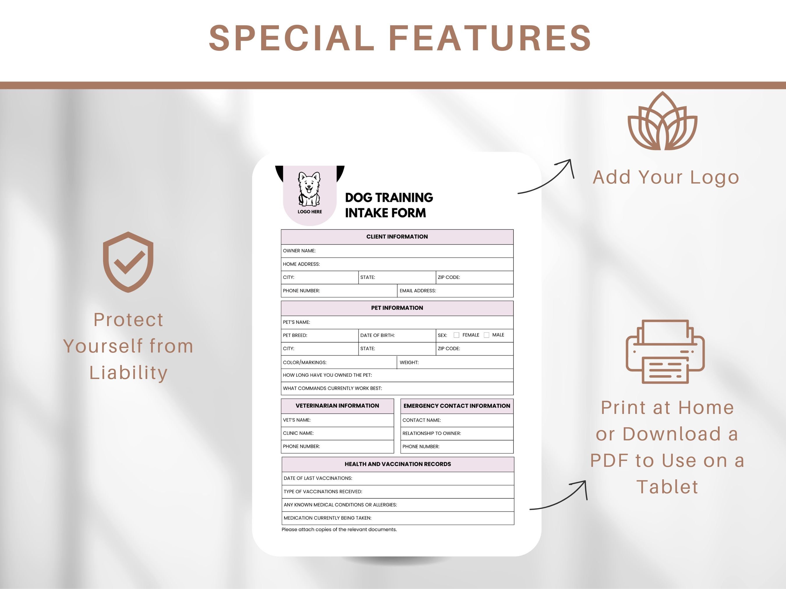 Dog Training Contract Template: Editable Pet Business Forms (canva) - Etsy