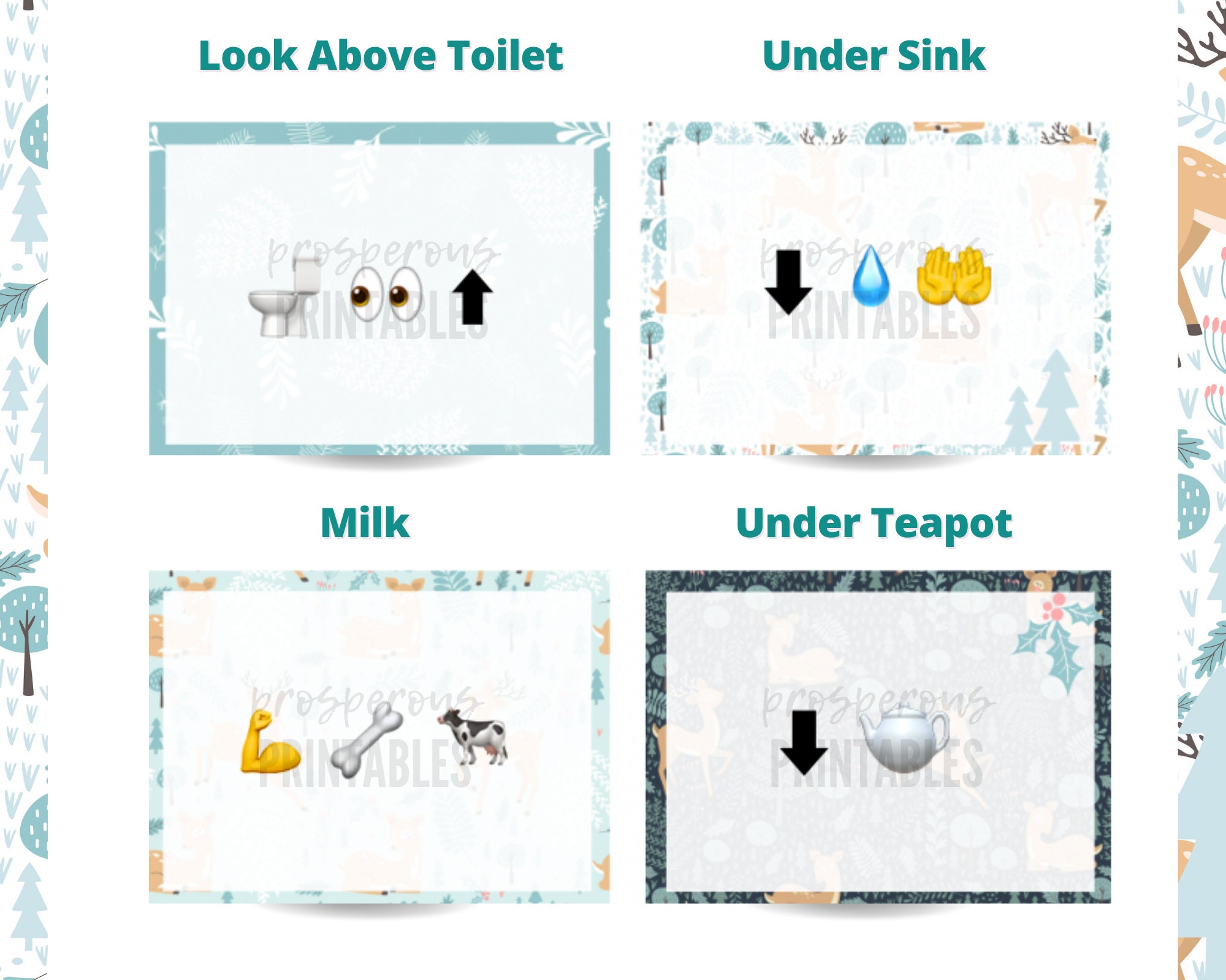 Christmas Emoji Game Emoji Christmas Scavenger Hunt for Teens - Etsy