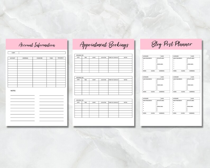 Virtual Assistant Business Planner Freelance Assistant | Etsy
