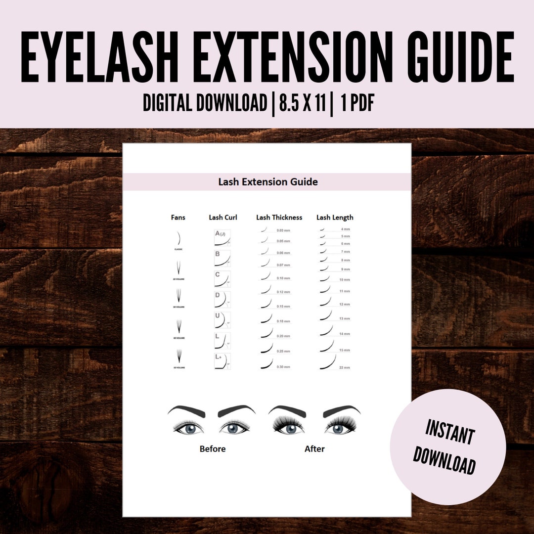 Eyelash Extension Guide, Lash Extension Guide, Lash Business Guide ...