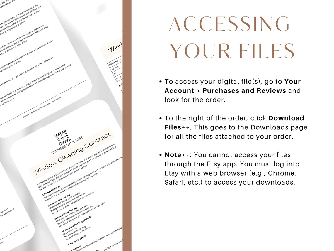 Window Cleaning Contract Template: Editable Business Forms (canva) - Etsy