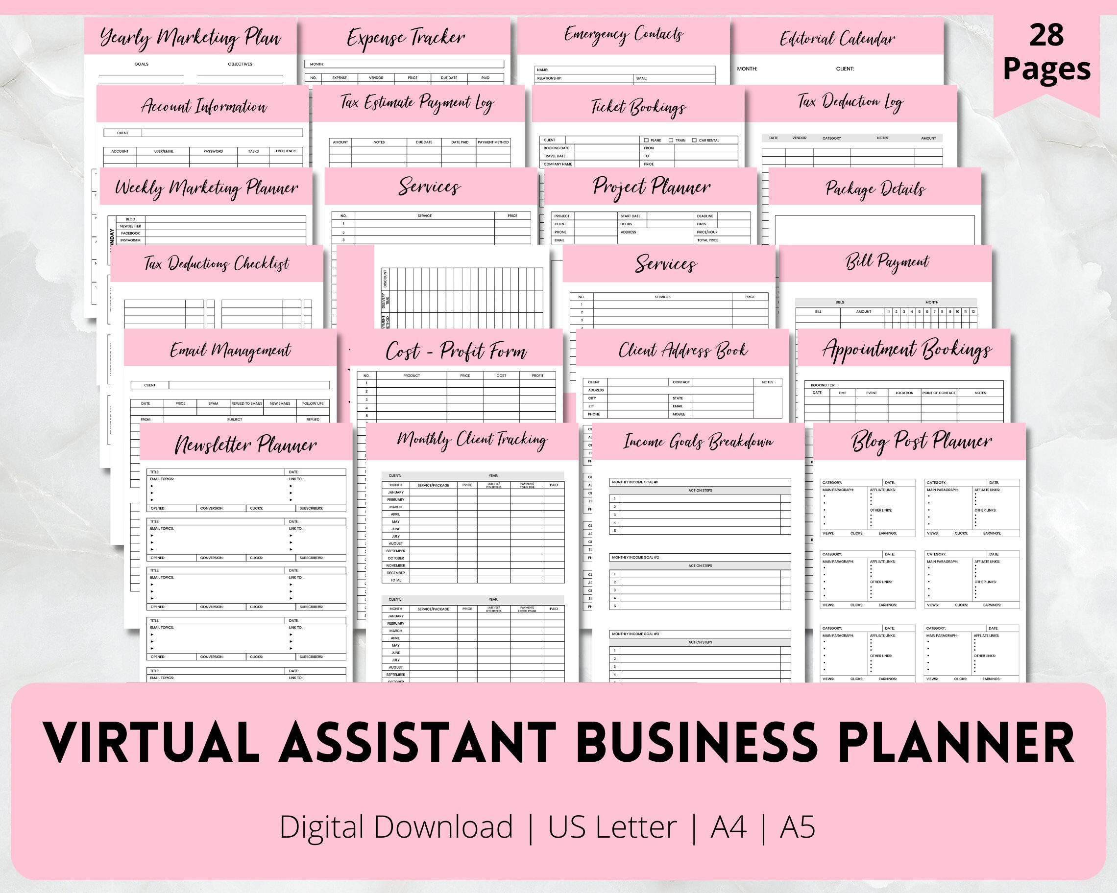 Virtual Assistant Business Planner Freelance Assistant - Etsy Canada