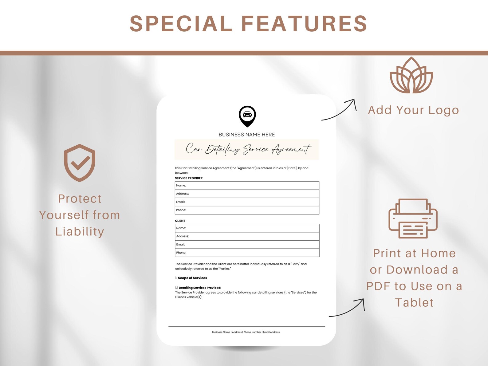 Car Detailing Contract Template: 7-page Car Wash Agreement (canva ...
