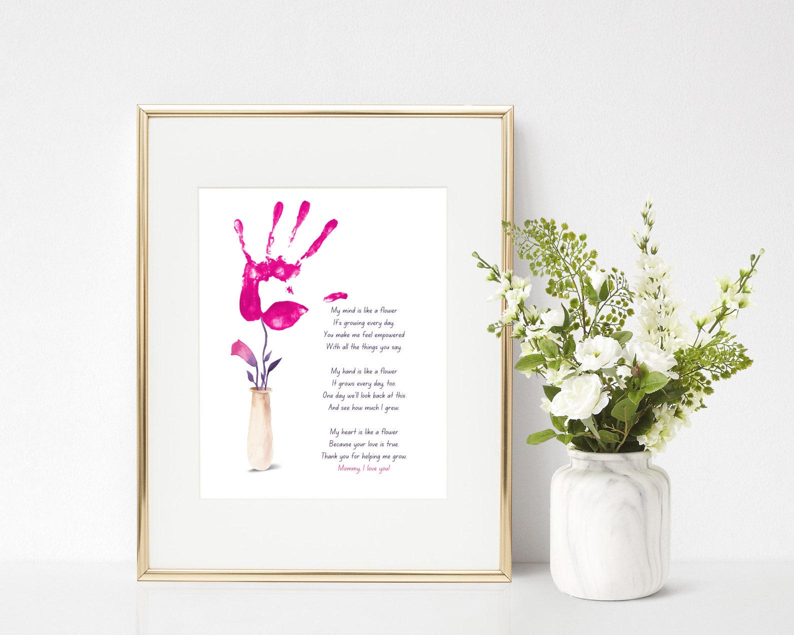 I'm Growing Like a Flower Handprint Art Flower Handprint - Etsy