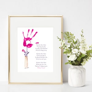 I'm Growing Like a Flower Handprint Art, Flower Handprint Kit ...