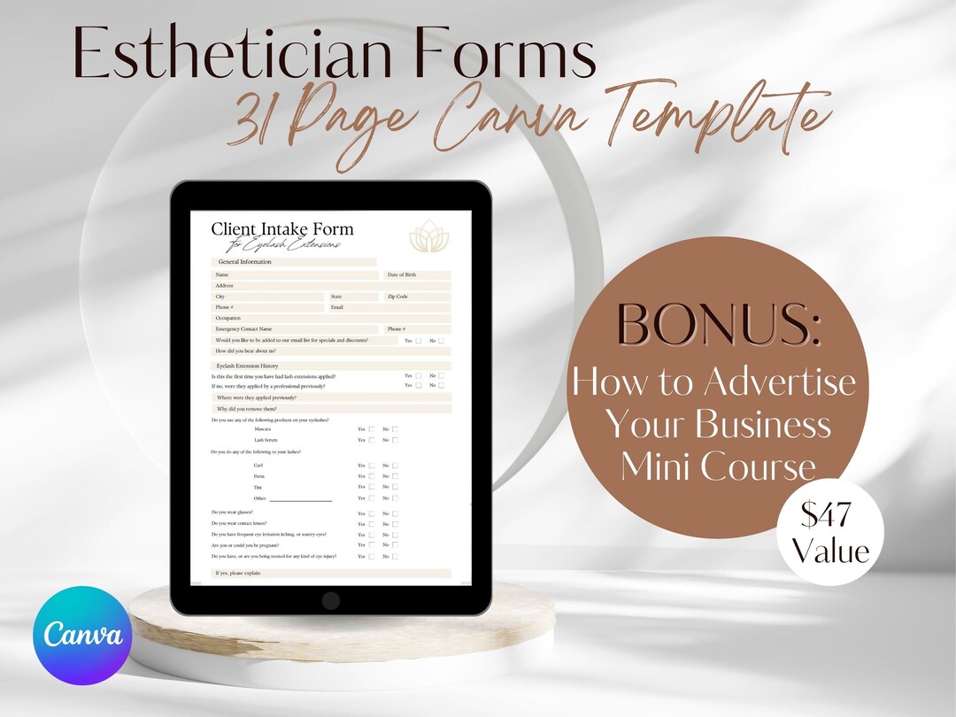 Esthetician Consent Forms, Esthetician Business, Esthetician ...