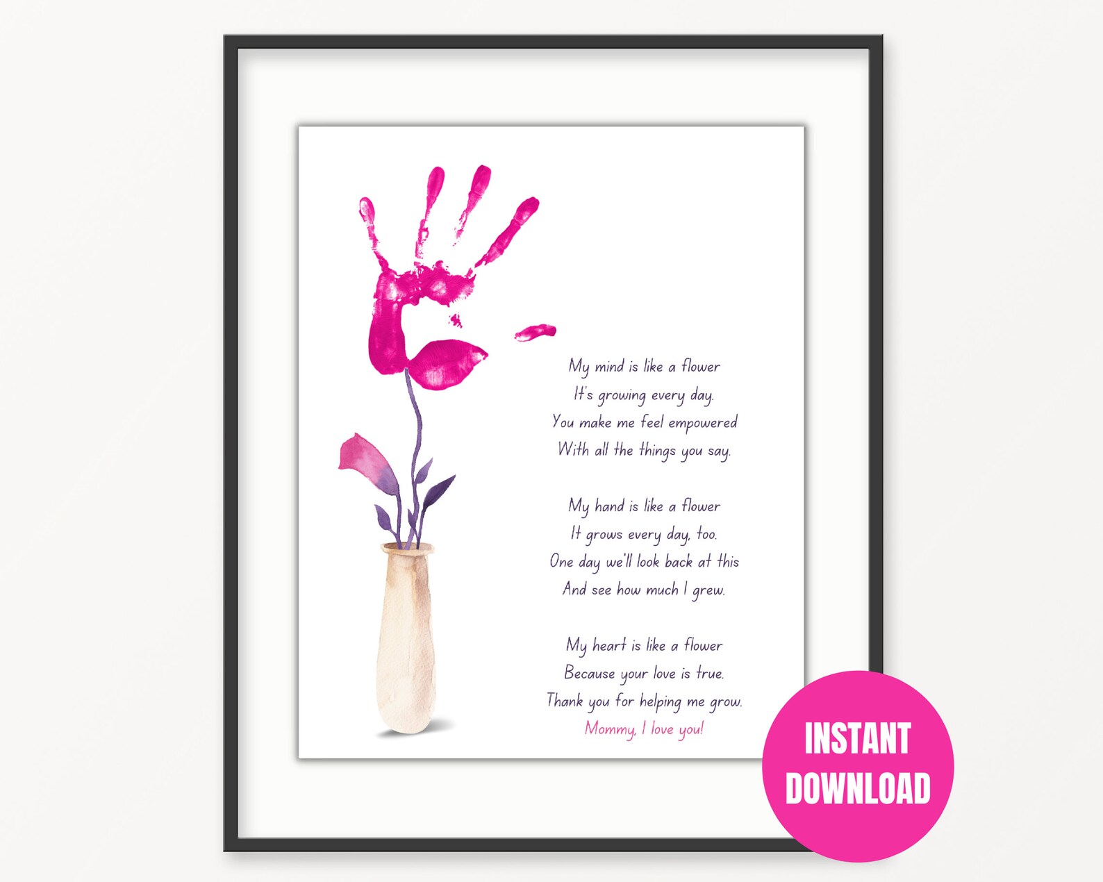 I'm Growing Like a Flower Handprint Art Flower Handprint - Etsy