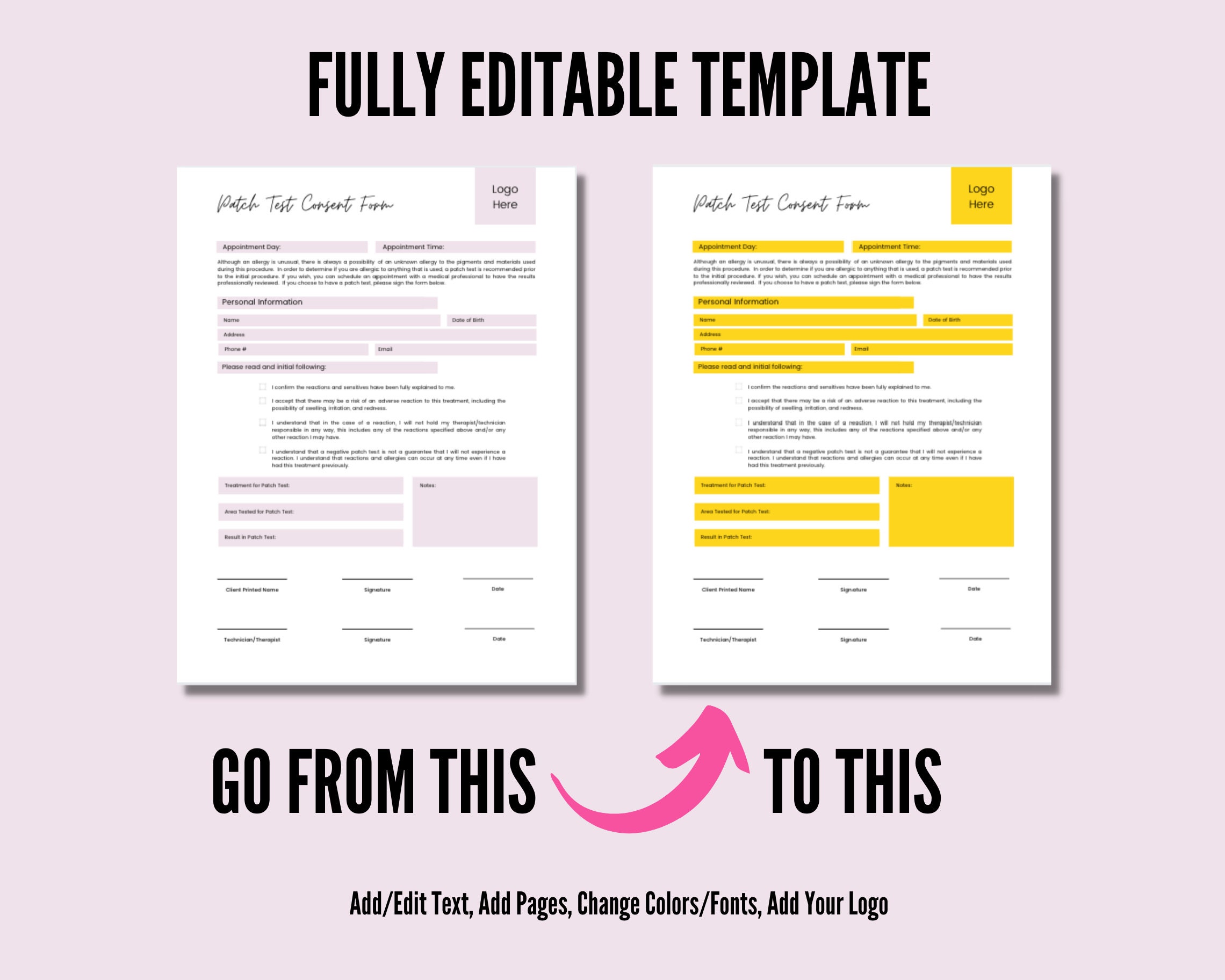 Printable Patch Test Form Template - Printable Forms Free Online